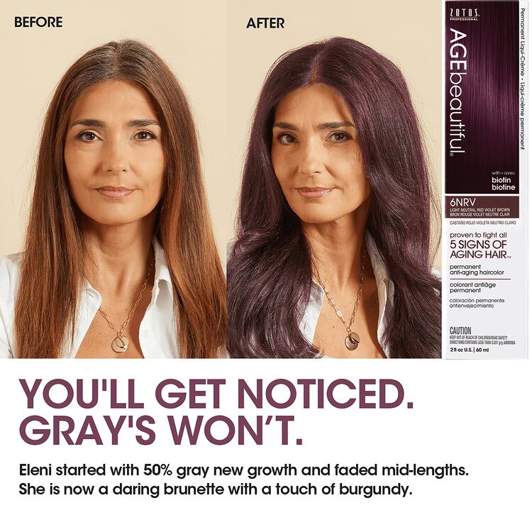 5NRV Medium Neutral Red Violet Brown Permanent Liqui-Creme Hair Color ...