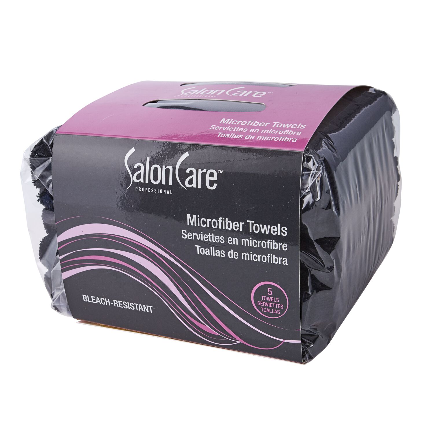 Salon Care Black Microfiber Towels