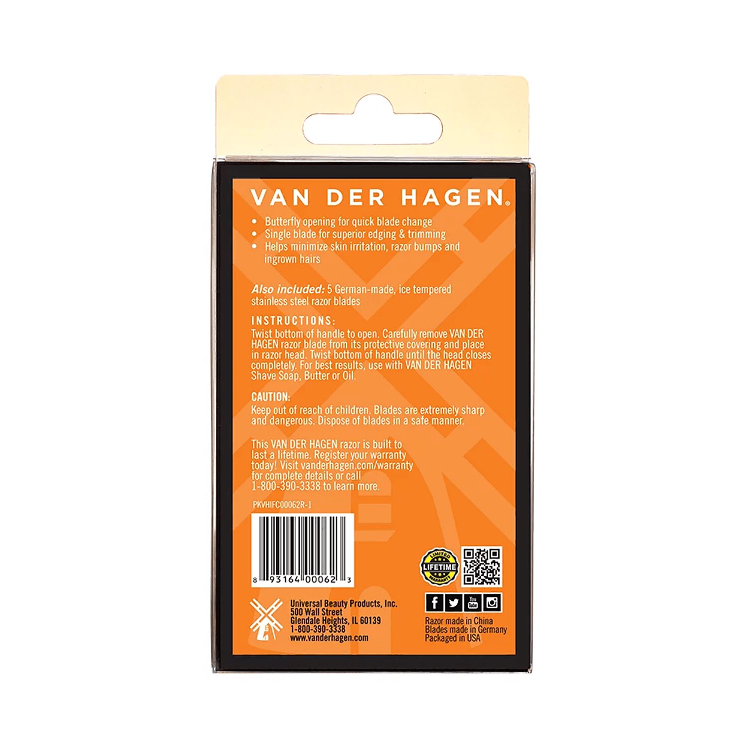 Van Der Hagen 85mm Safety Razor | Shaving Supplies & Razors | Sally Beauty