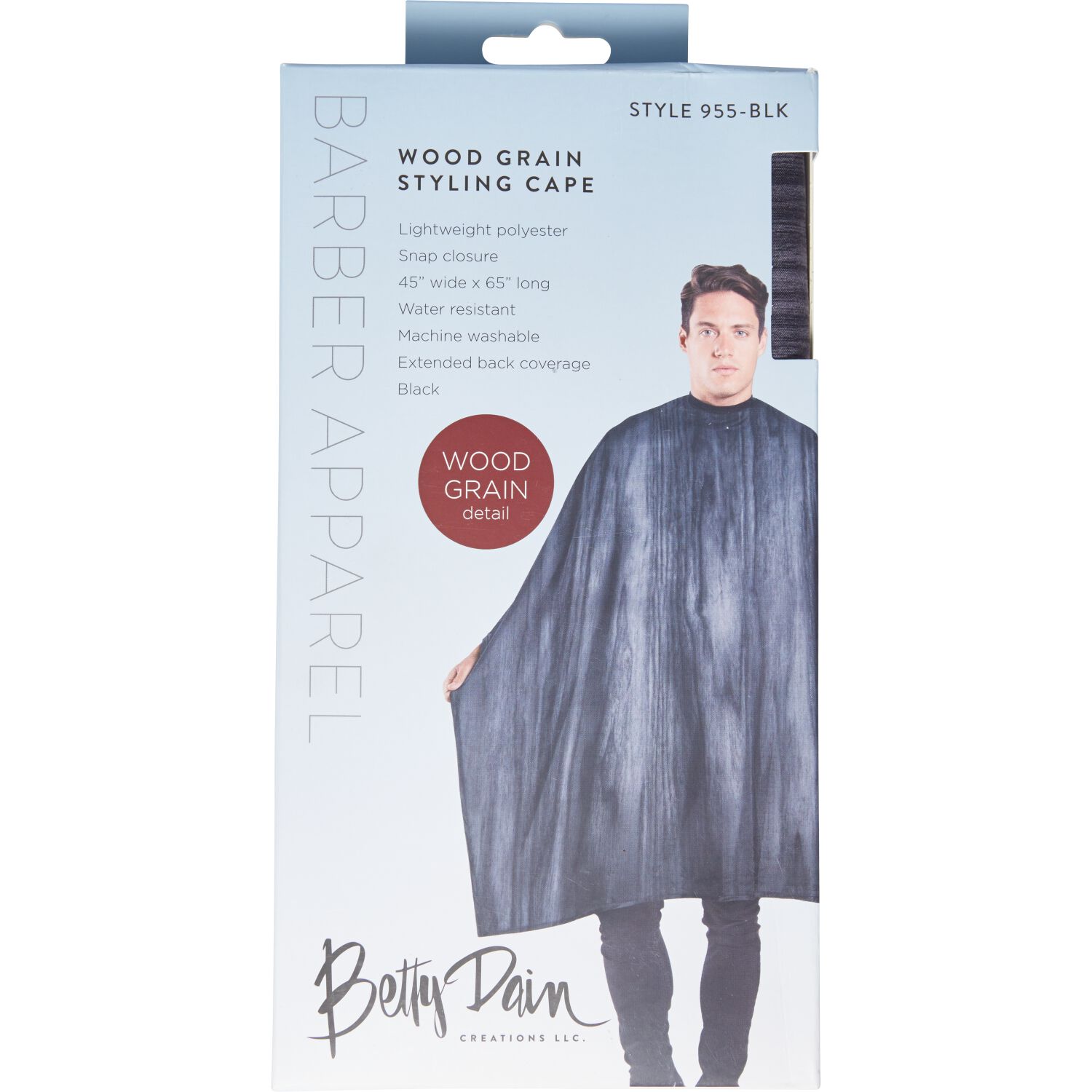 Black Wood Grain Styling Cape by Betty Dain | Capes, Smocks & Aprons ...