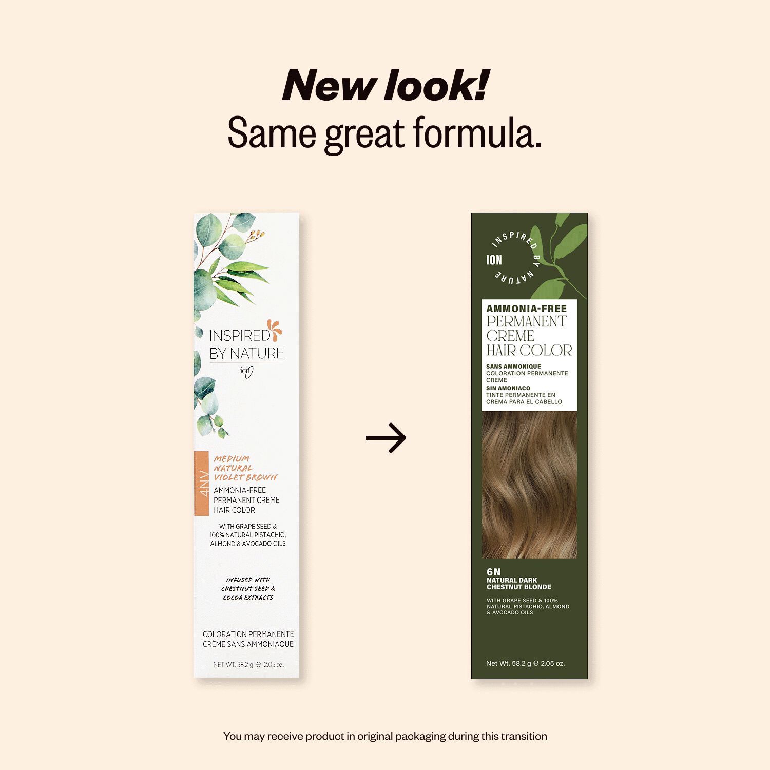 Inspired By Nature Ammonia-Free Permanent Hair Color Natural Medium ...