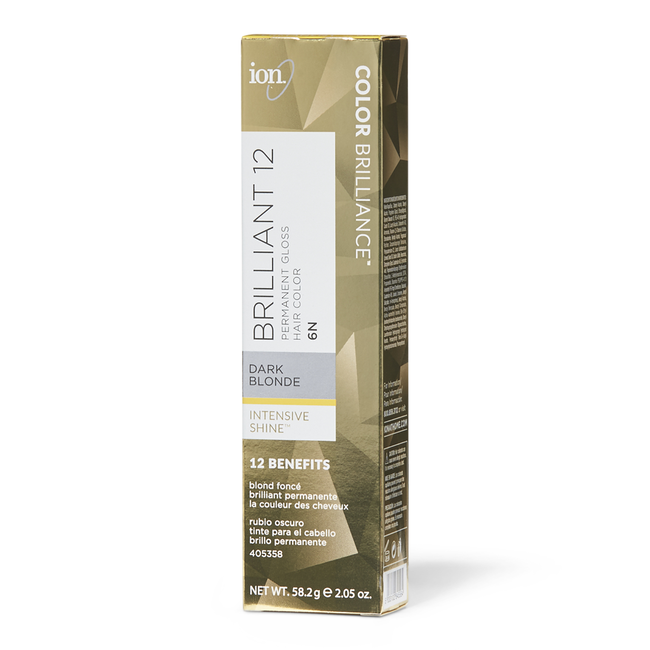 ion 6N Dark Blonde Brilliant 12 Permanent Gloss Hair Color | Permanent ...