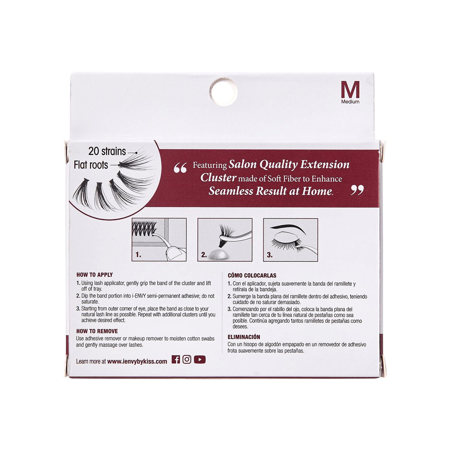 KISS i-ENVY 20D Extension Cluster Medium | False Eyelashes | Sally Beauty