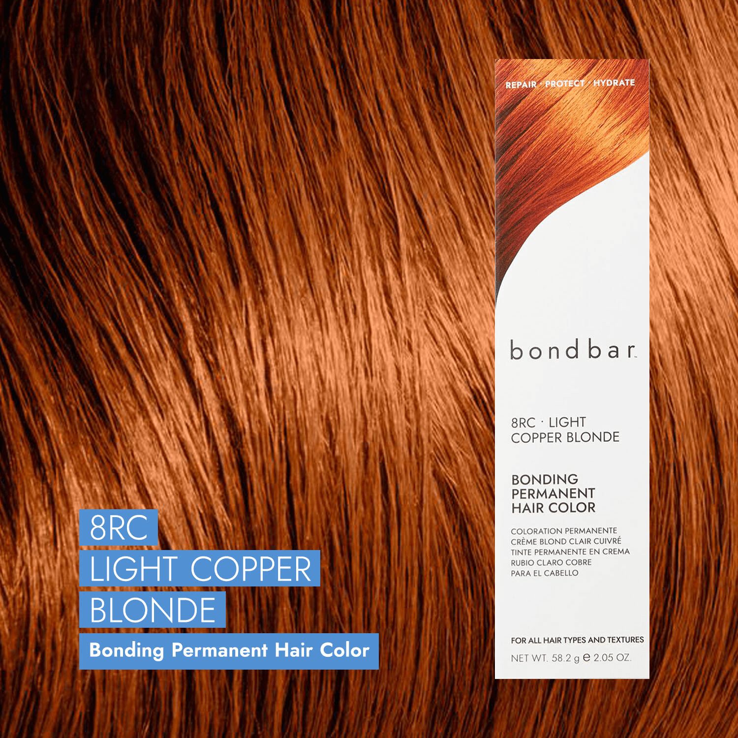 bondbar 8RC Light Copper Blonde Bonding Permanent Crème Hair Color | Sally Beauty