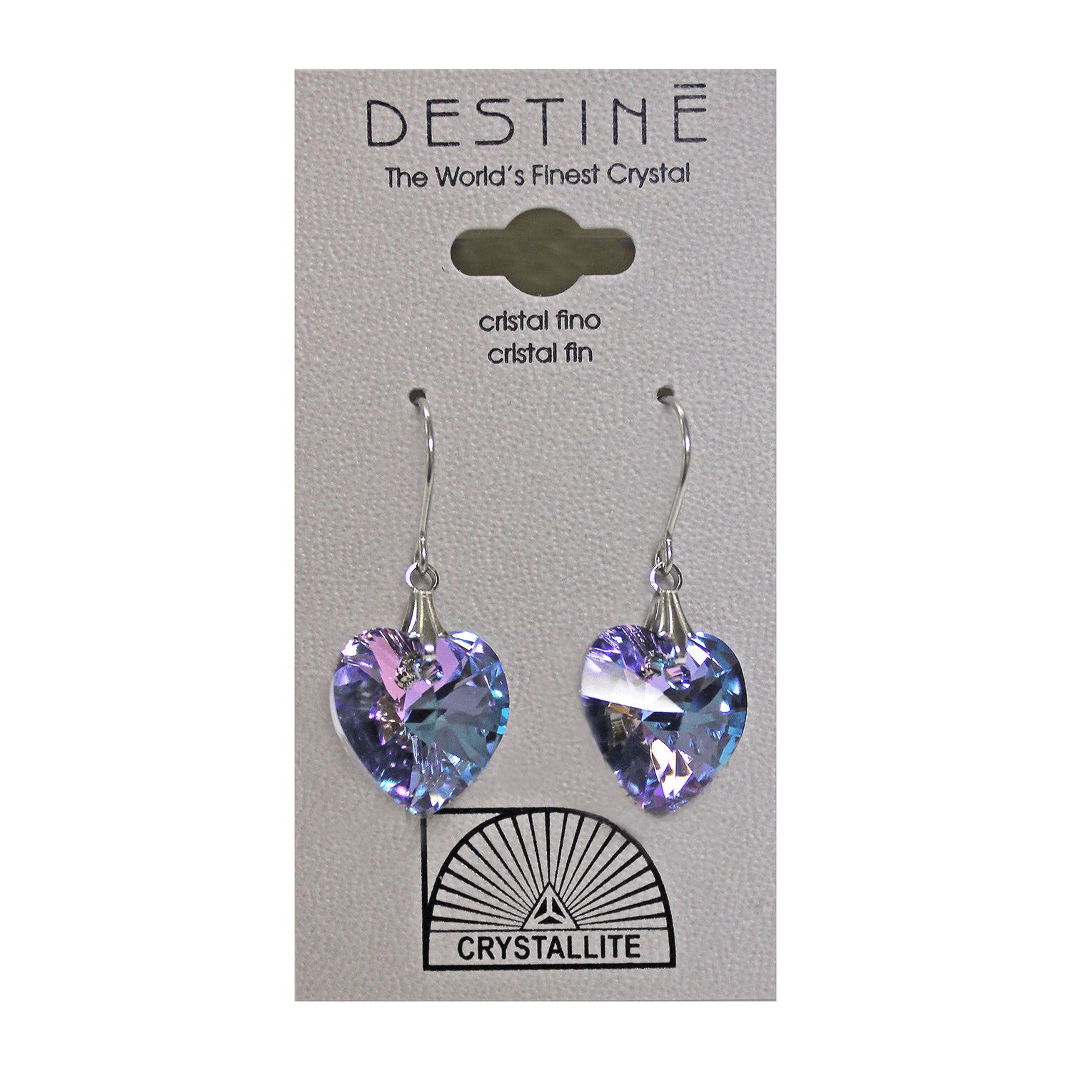 Crystallite Destine Earrings Heart Dangle VL | Sally Beauty