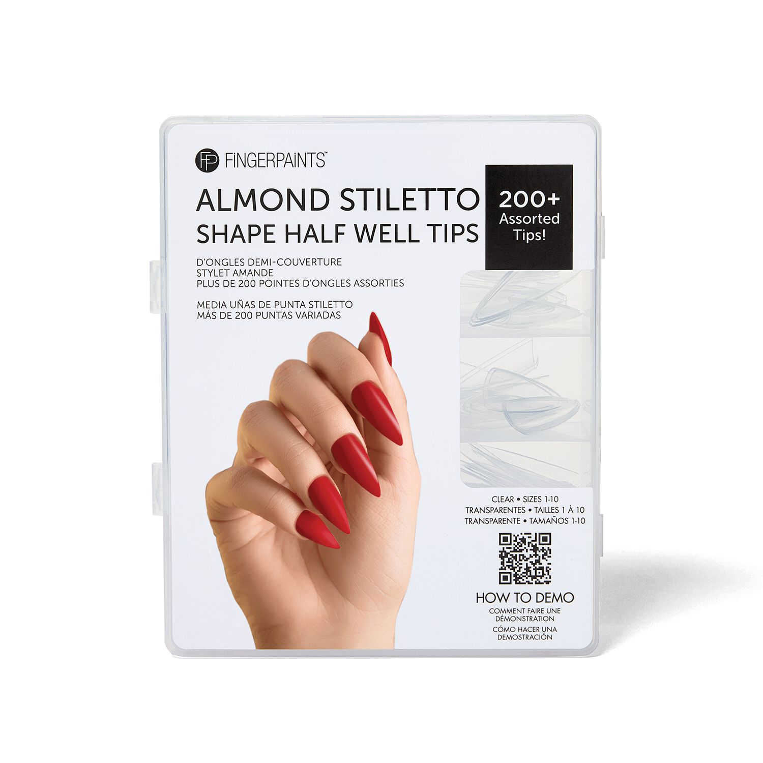 FingerPaints Almond Stiletto Shape Half Well Tips | Nails | Sally Beauty