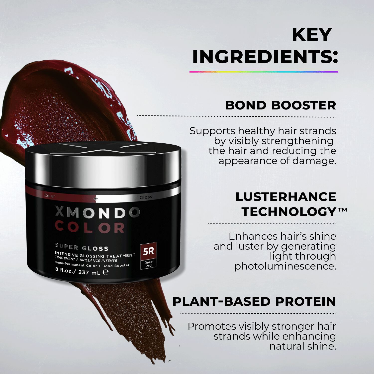 XMONDO 5R Deep Red Brown Super Gloss Intensive Glossing Treatment ...
