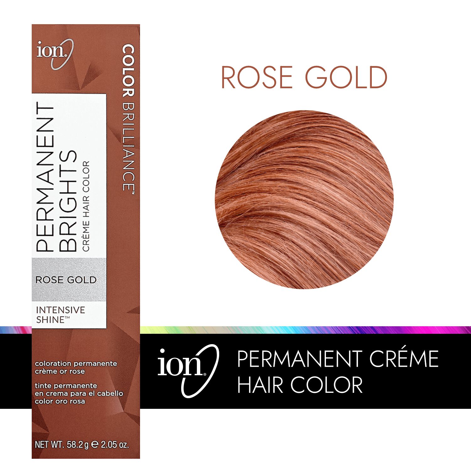 ion Permanent Brights Creme Hair Color Rose Gold by Color Brilliance ...