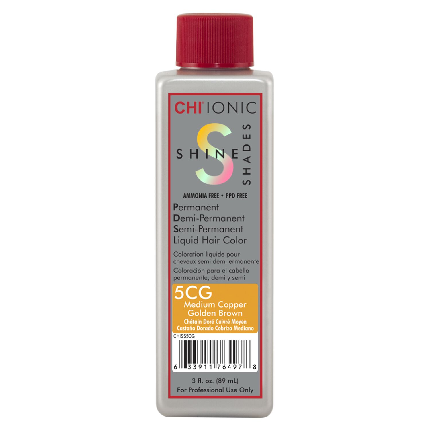 CHI Ionic Shine Shades 5CG Medium Copper Gold Brown | Permanent Hair ...