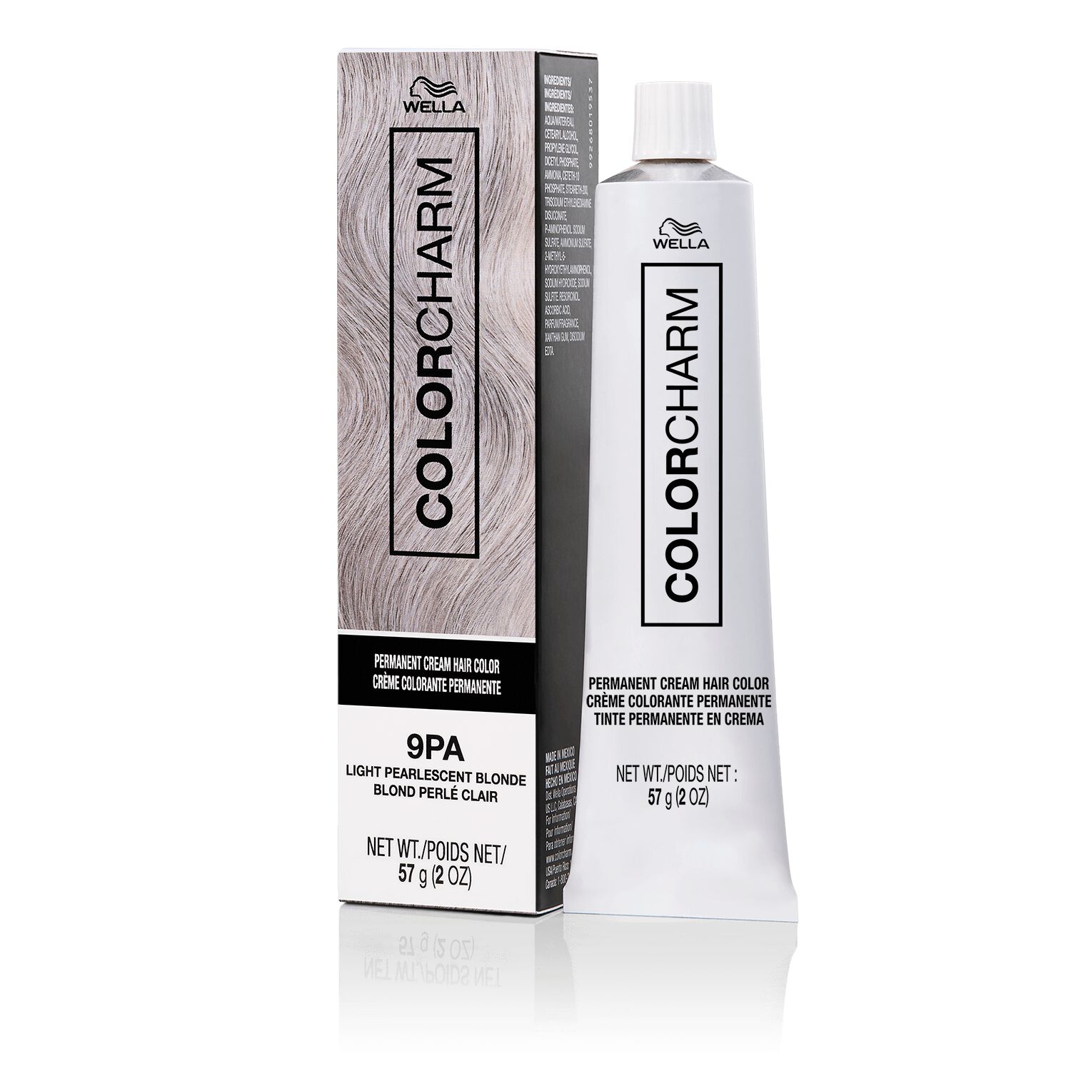 Wella colorcharm 9PA Light Pearlescent Blonde Permanent Cream Hair ...