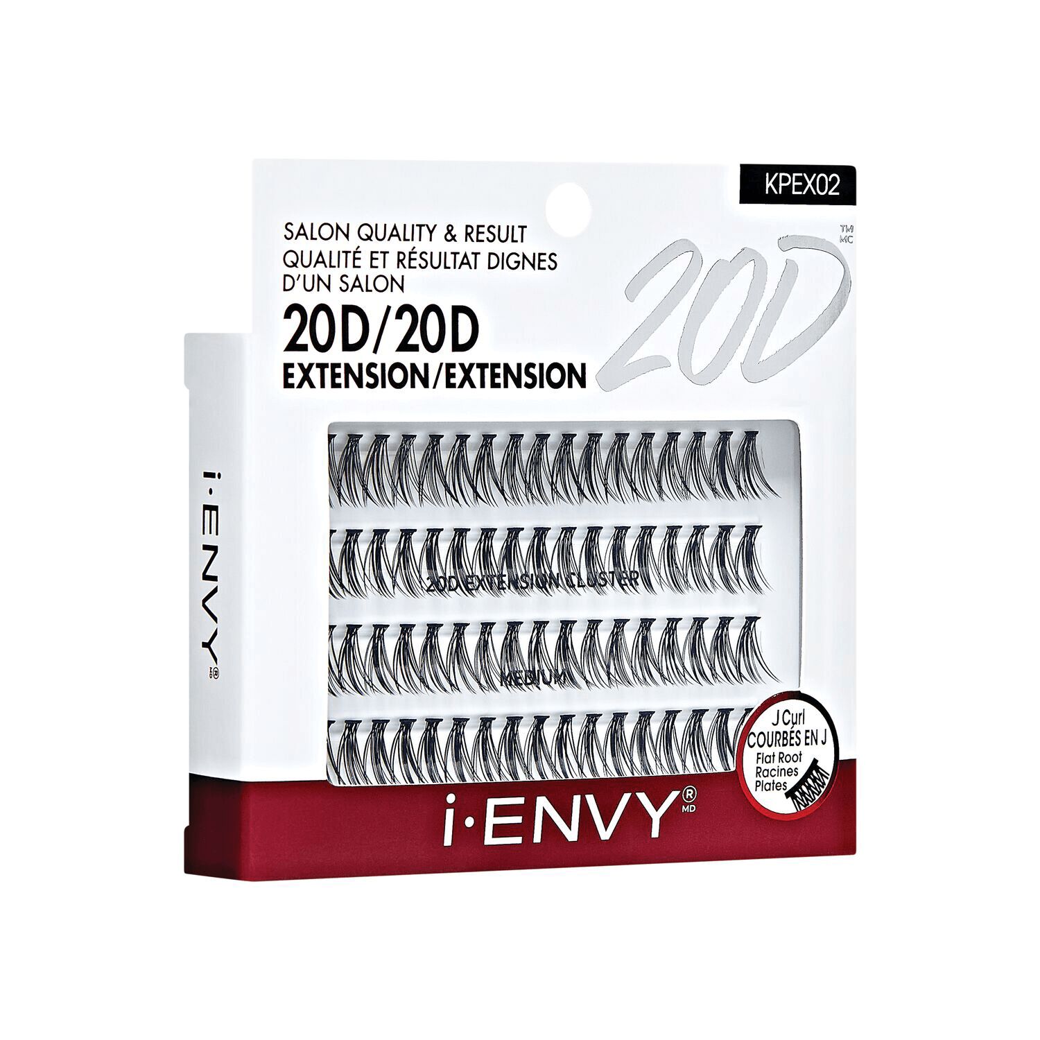 KISS i-ENVY 20D Extension Cluster Medium Lashes | False Eyelashes ...