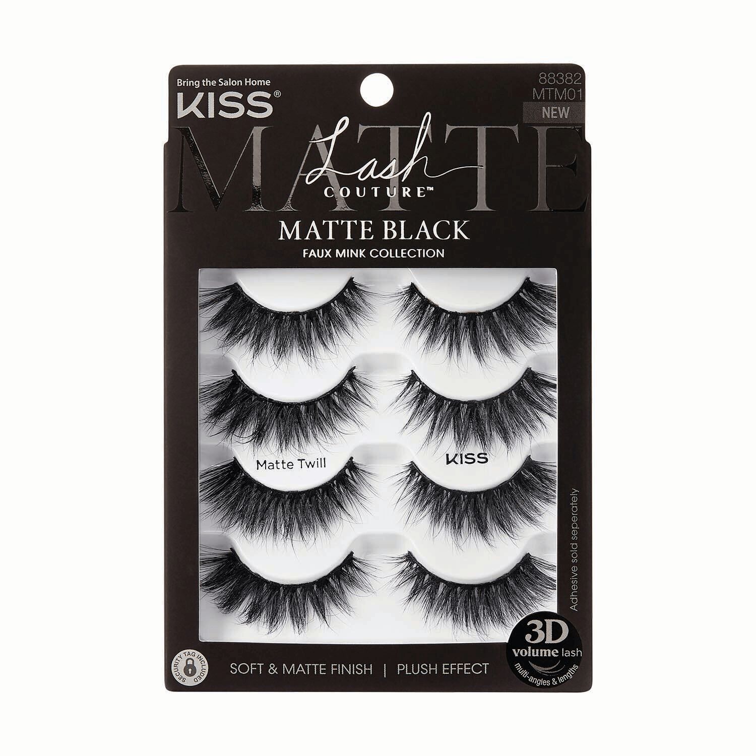 KISS Lash Couture Matte Black Multipack - Matte Twill | False Eyelashes ...