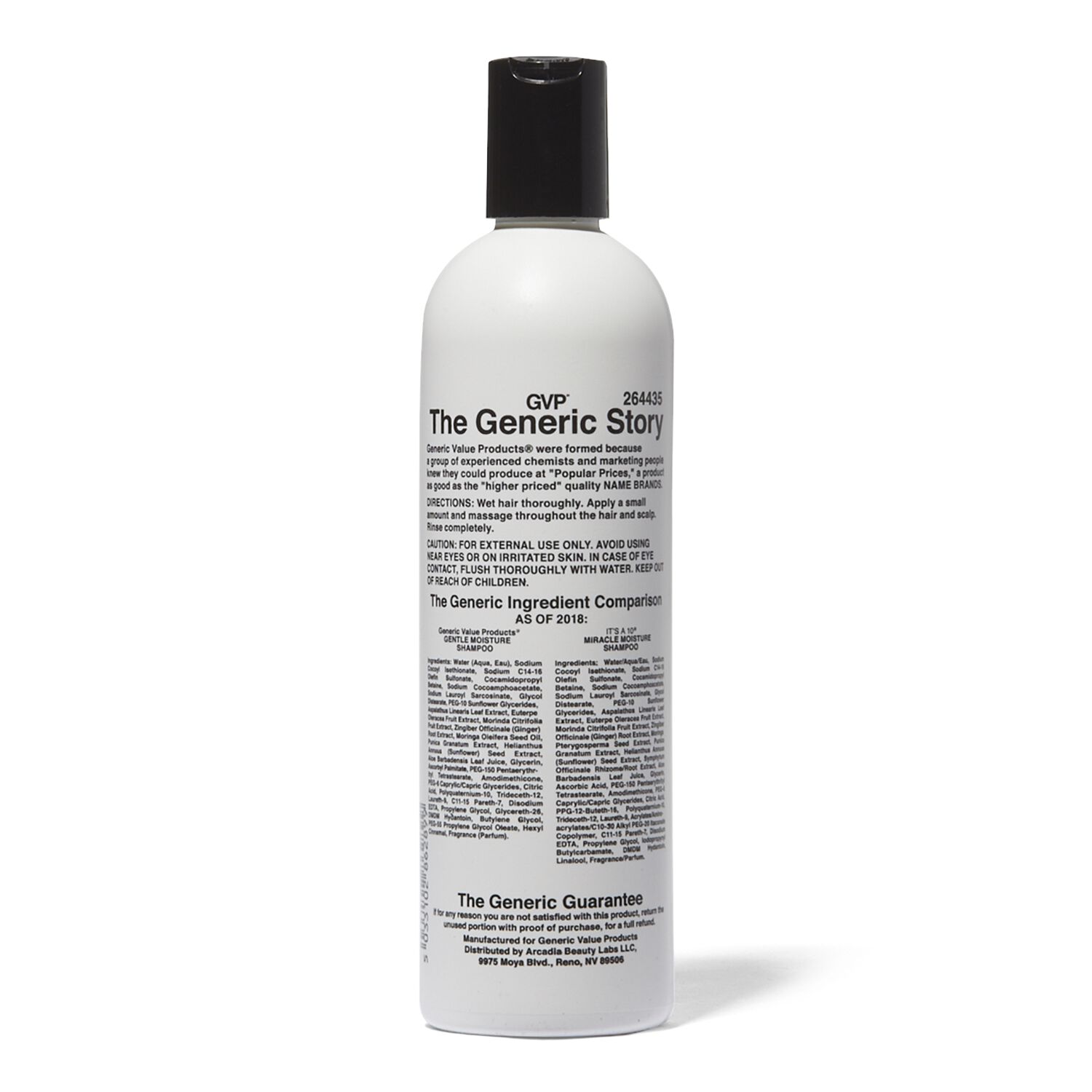 Generic Value Products Gentle Moisture Shampoo Compare to It's a 10 ...