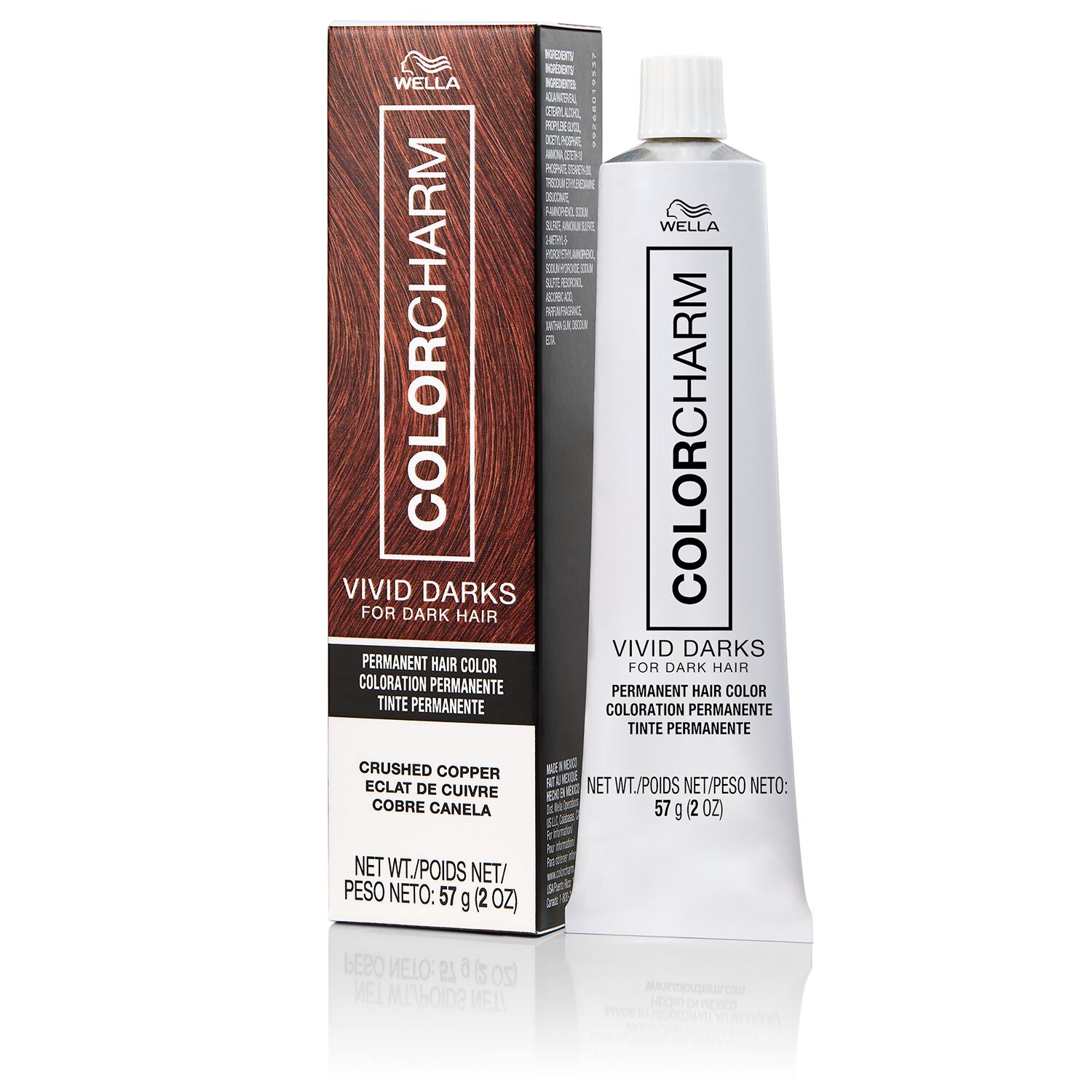 Wella Crushed Copper colorcharm Vivid Darks Permanent Hair Color for ...