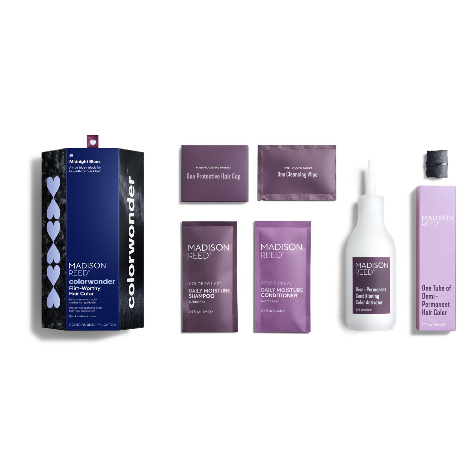ColorWonder Demi-Permanent Hair Color Kit 2B Midnight Blues | Sally Beauty