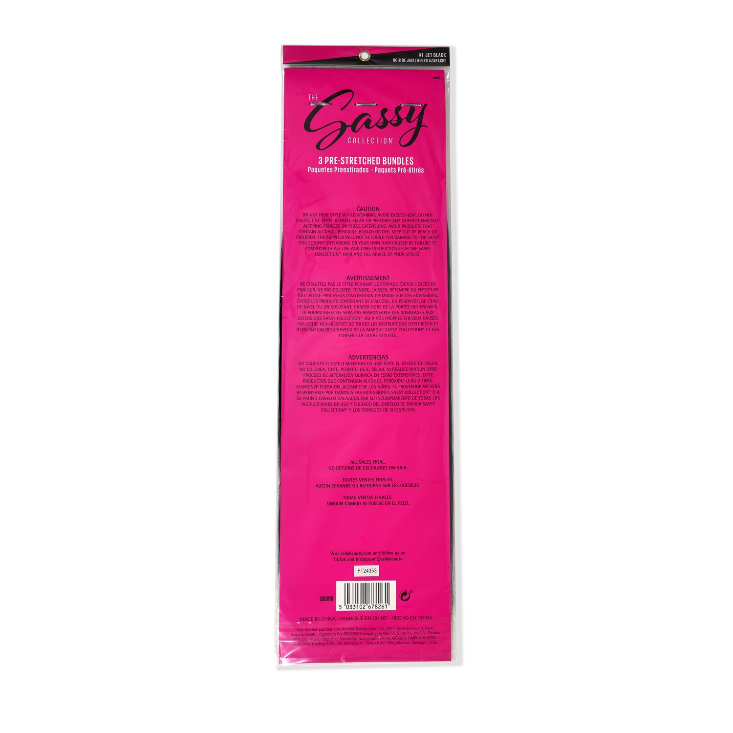 The Sassy Collection #1 Jet Black 52" Braiding Hair | Sally Beauty
