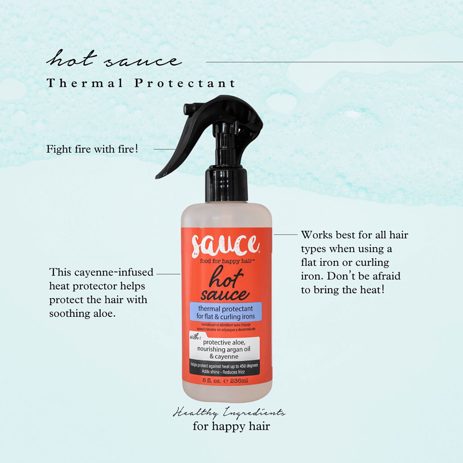 Hot Sauce Thermal Protectant Spray by Sauce Beauty | Heat Protection ...