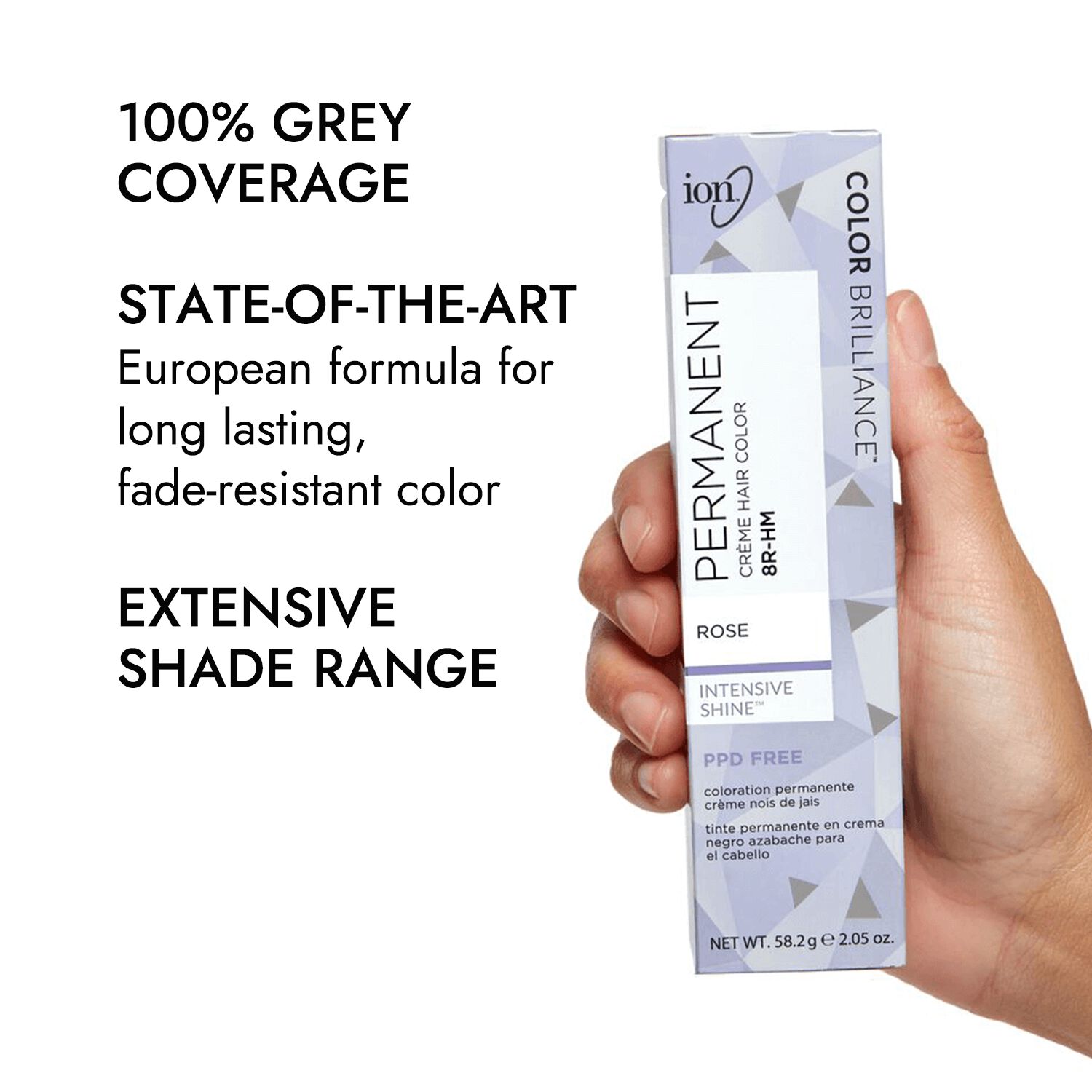 Ion 8R-HM Rose Permanent Creme Hair Color by Color Brilliance ...