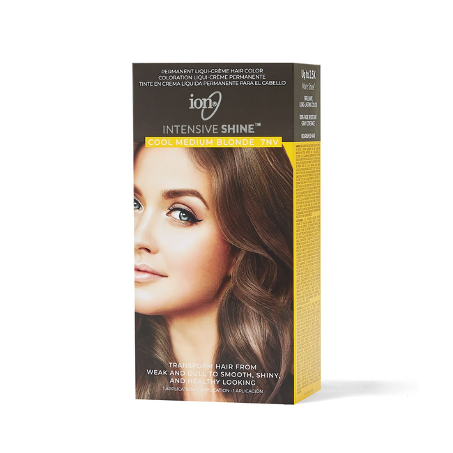 ion Intensive Shine Hair Color Kit Cool Medium Blonde 7NV | Hair Color ...