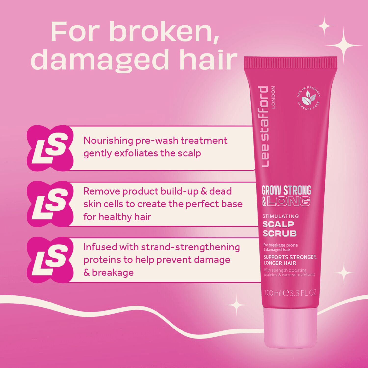 Lee Stafford Stimulating Scalp Scrub | Grow Strong and Long | Sally Beauty