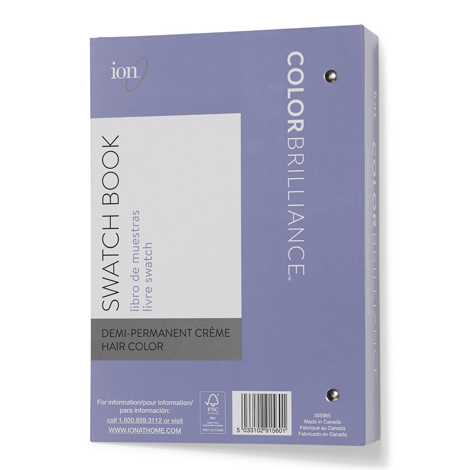 Ion Color Brilliance Demi-Permanent Hair Color Swatch Book | Hair Color ...