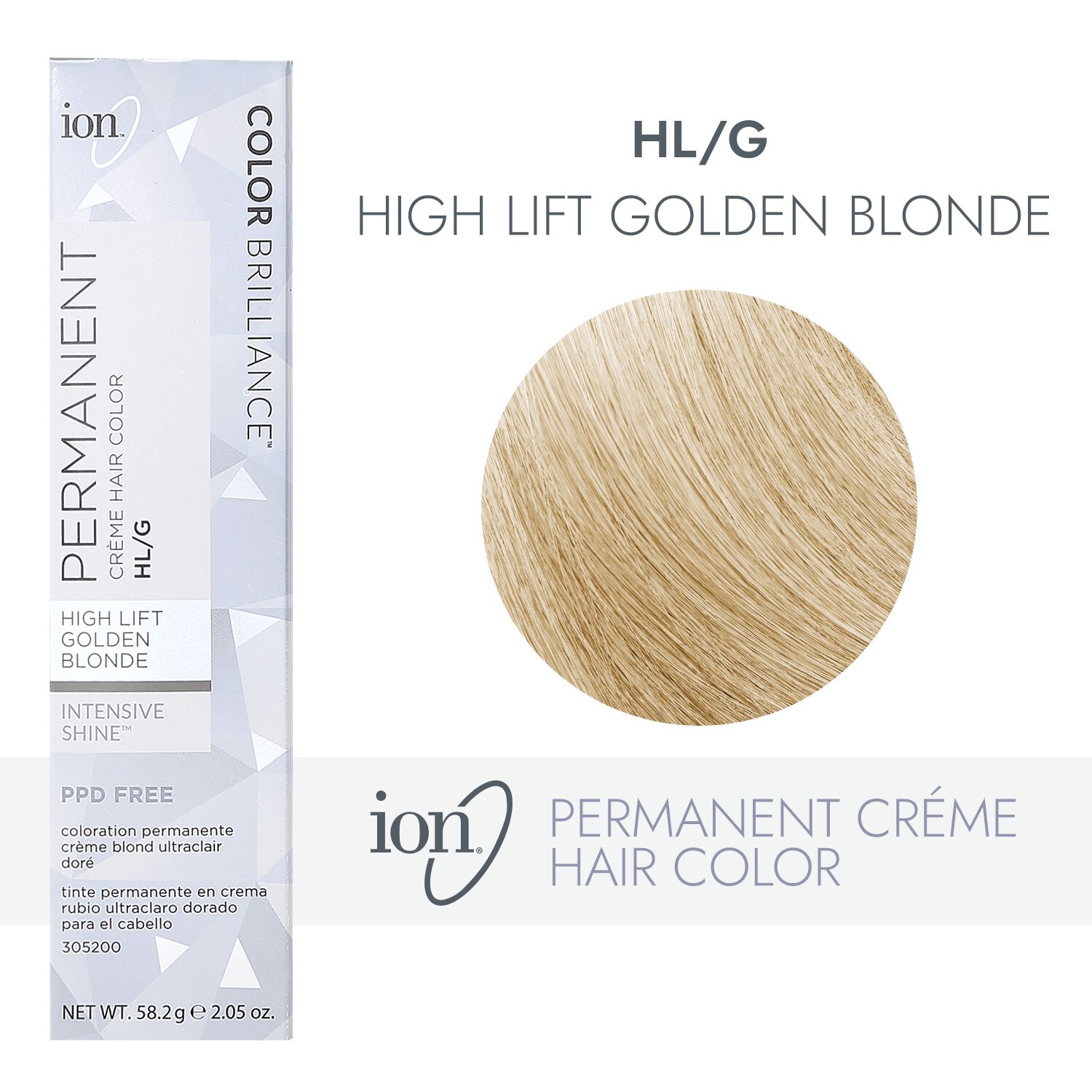 Ion HL-G Hi Lift Golden Blonde Permanent Creme Hair Color by Color ...
