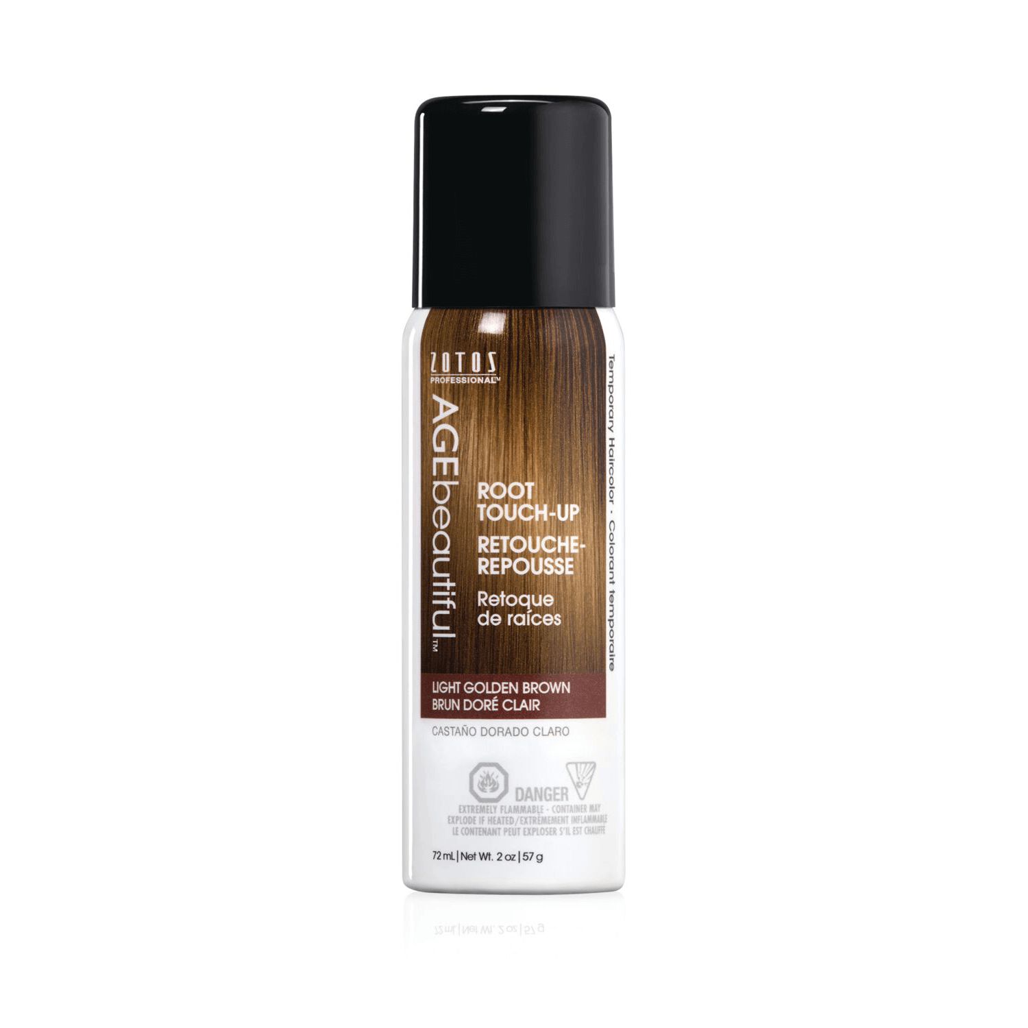 AgeBeautiful Light Golden Brown Root Touch Up Spray Temporary Hair ...
