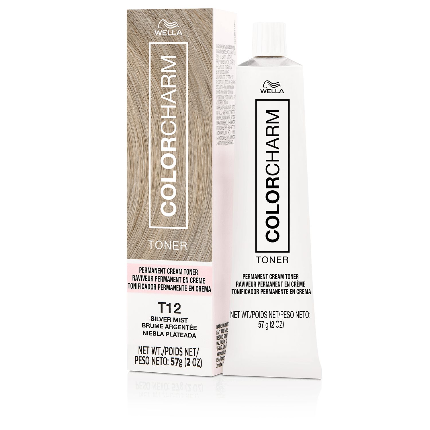 Wella colorcharm T12 Silver Mist Permanent Cream Toner | Sally Beauty