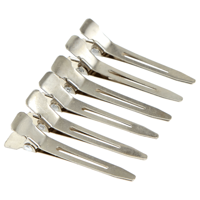 Salon Care Metal Single Prong Curl Clips 100 ct | Hair Clips