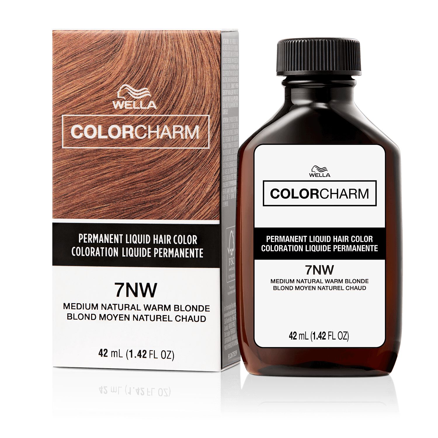 7NW Medium Natural Warm Blonde colorcharm Permanent Liquid Hair Color ...