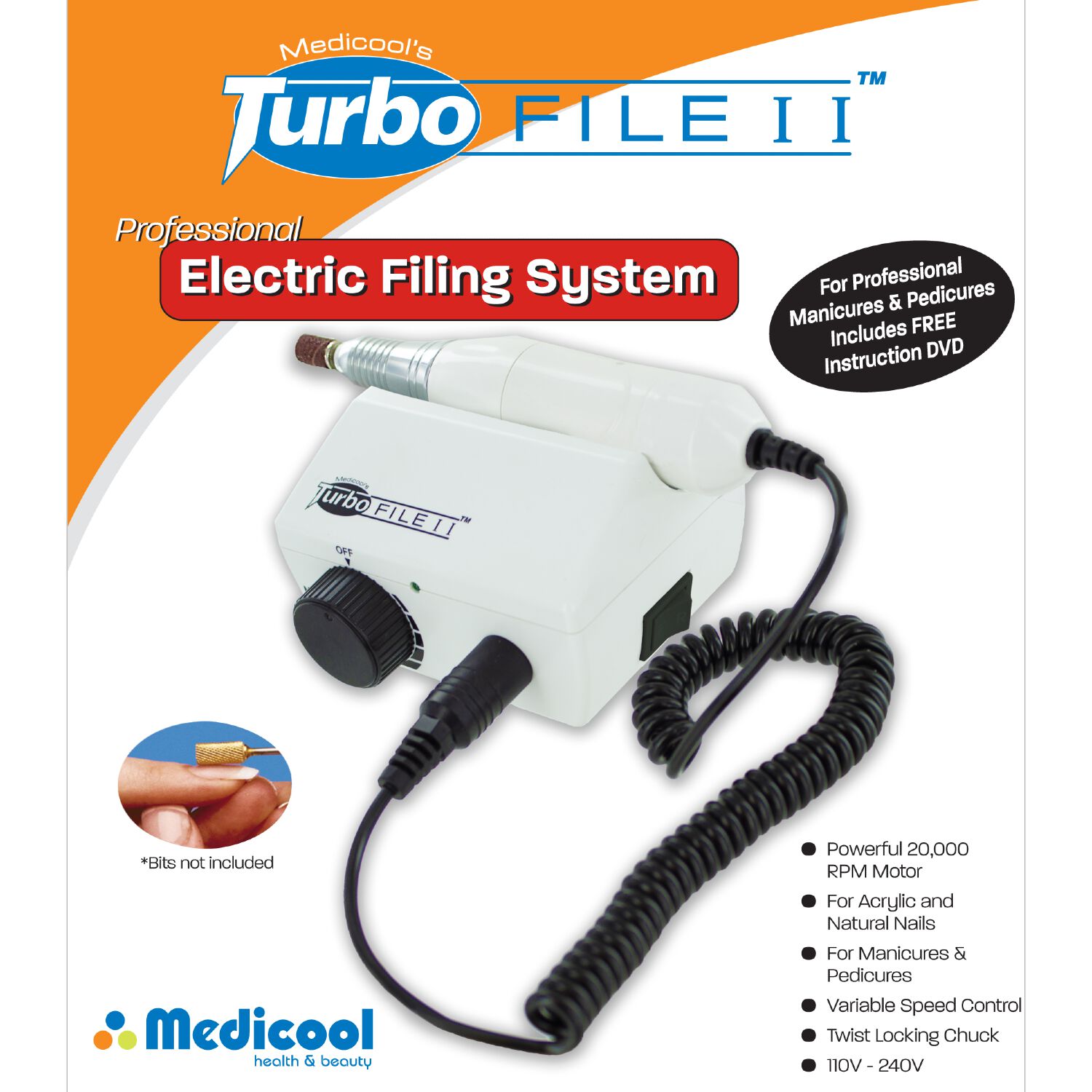 TurboFile II Electric Filing System by Medicool | Sally Beauty