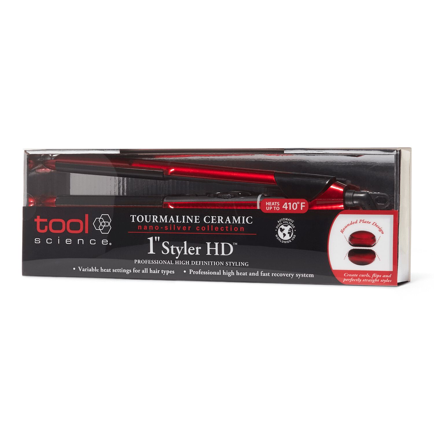 Styler HD Tourmaline Ceramic Flat Iron 1 inch by Tool Science | Flat ...