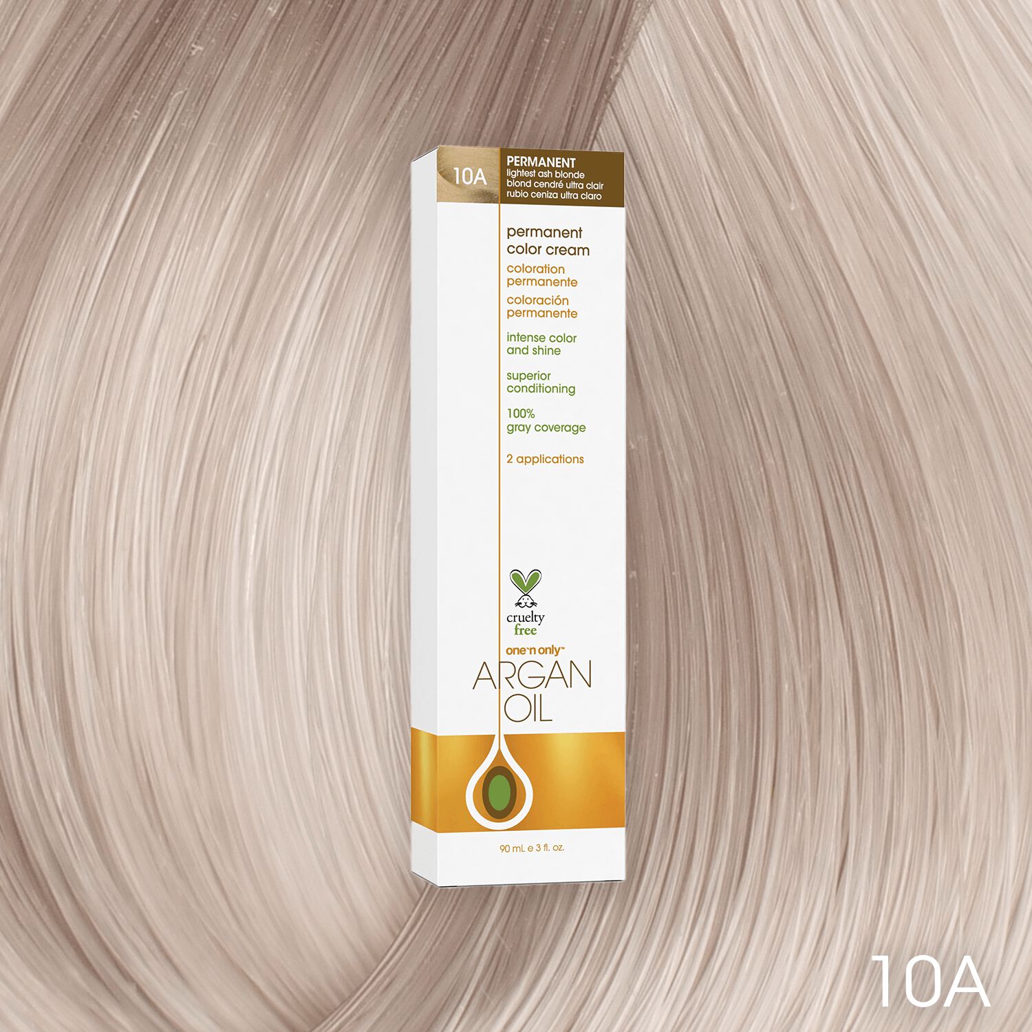 One N' Only Argan Oil Permanent Color Cream 10A Lightest Ash Blonde ...