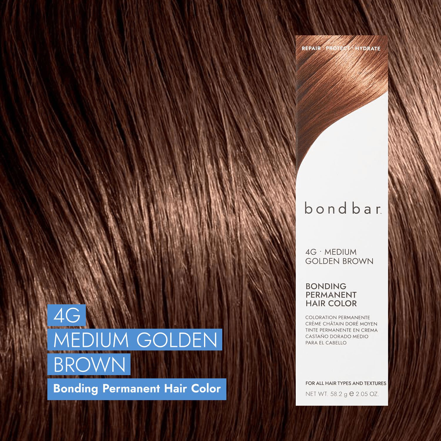 bondbar 4G Medium Golden Brown Bonding Permanent Crème Hair Color ...