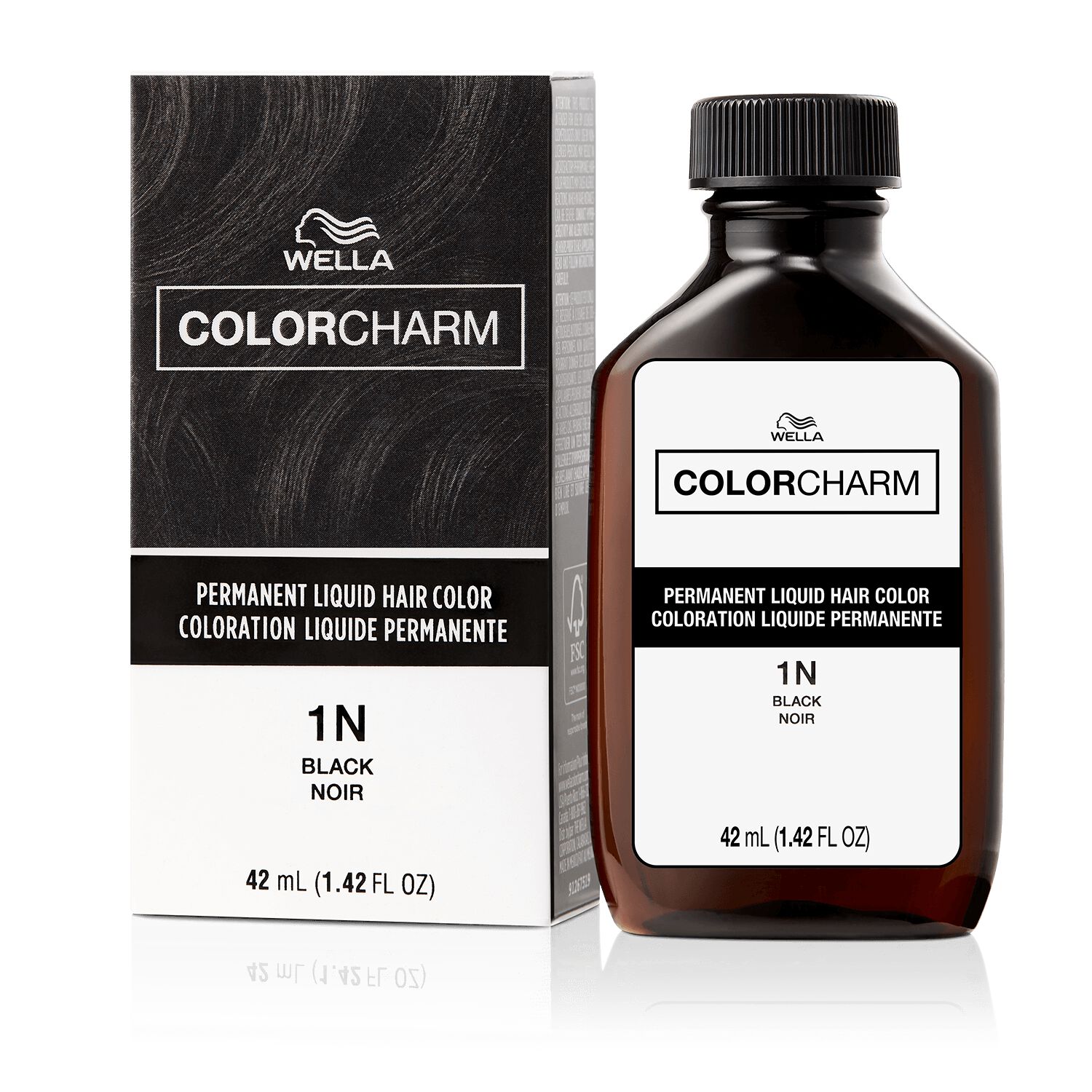 1N Black colorcharm Liquid Permanent Hair Color by Wella | Hair Color ...