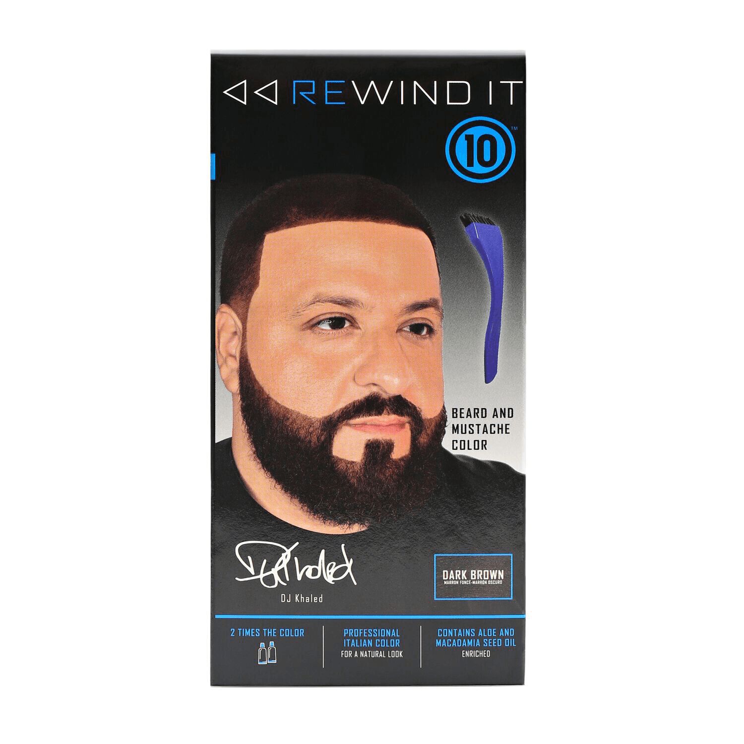 Rewind It 10 Dark Brown Men's Beard and Mustache Color | Hair Color ...