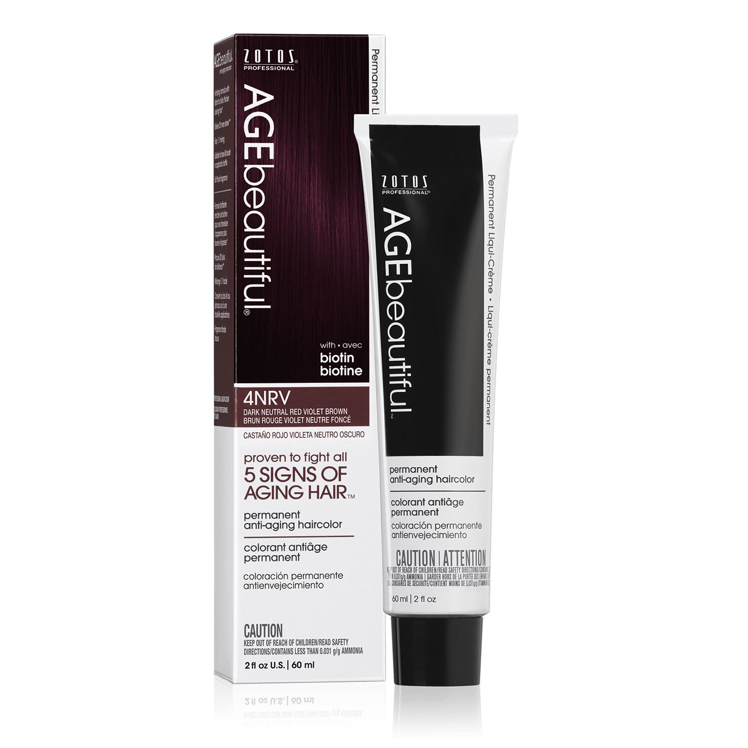 4NRV Dark Neutral Red Violet Brown Permanent Liqui-Creme Hair Color ...