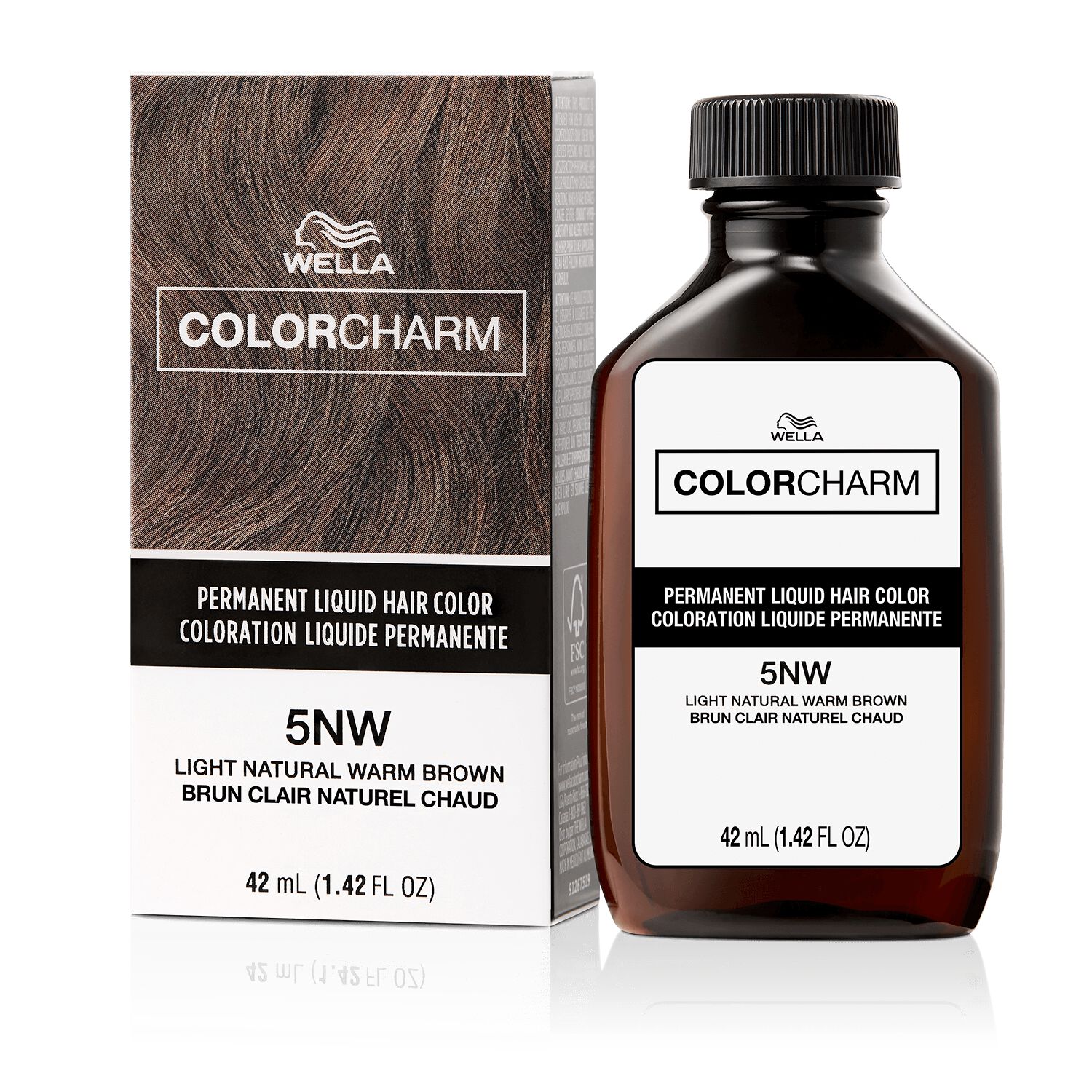 5NW Light Natural Warm Brown colorcharm Permanent Liquid Hair Color by ...