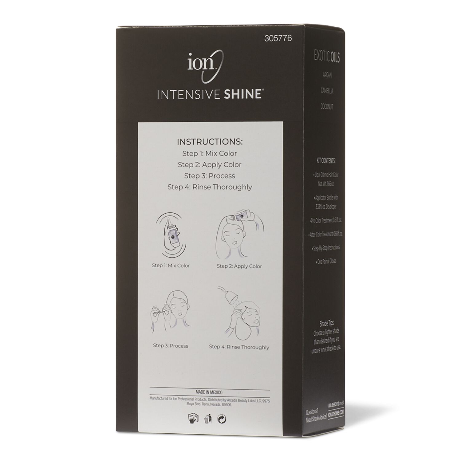 ion Intensive Shine Hair Color Kit Light Golden Brown 5G | Hair Color ...