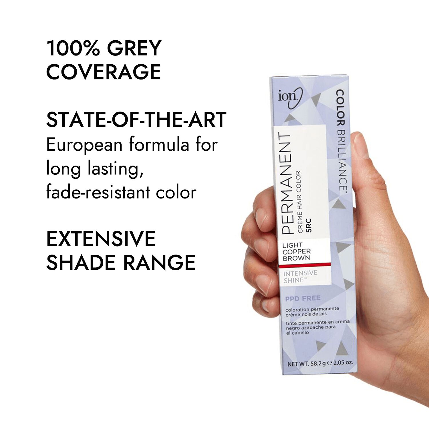 Ion Permanent Creme 5RC Light Copper Brown by Color Brilliance ...