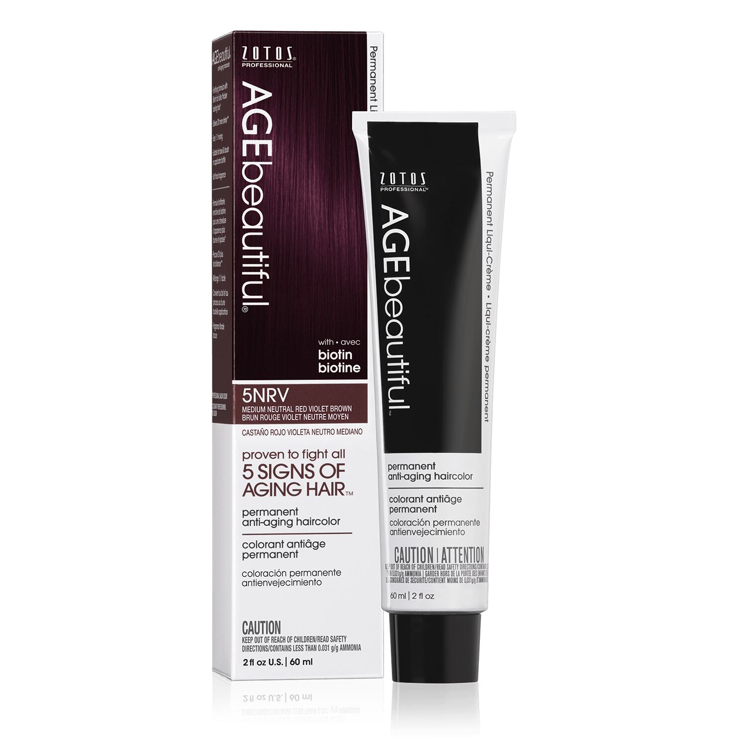 5NRV Medium Neutral Red Violet Brown Permanent Liqui-Creme Hair Color ...