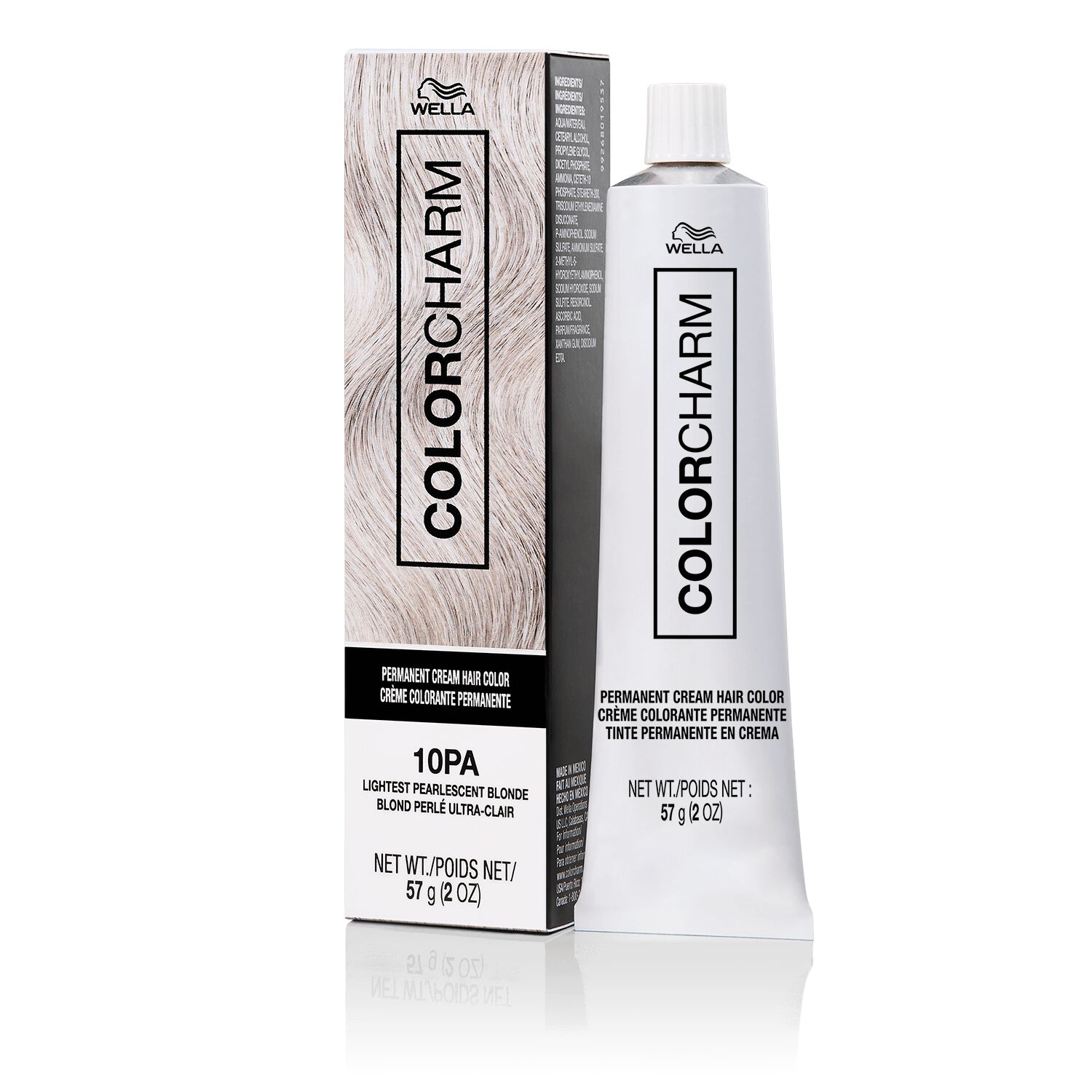 Wella colorcharm 10PA Lightest Pearlescent Blonde Permanent Cream Hair ...
