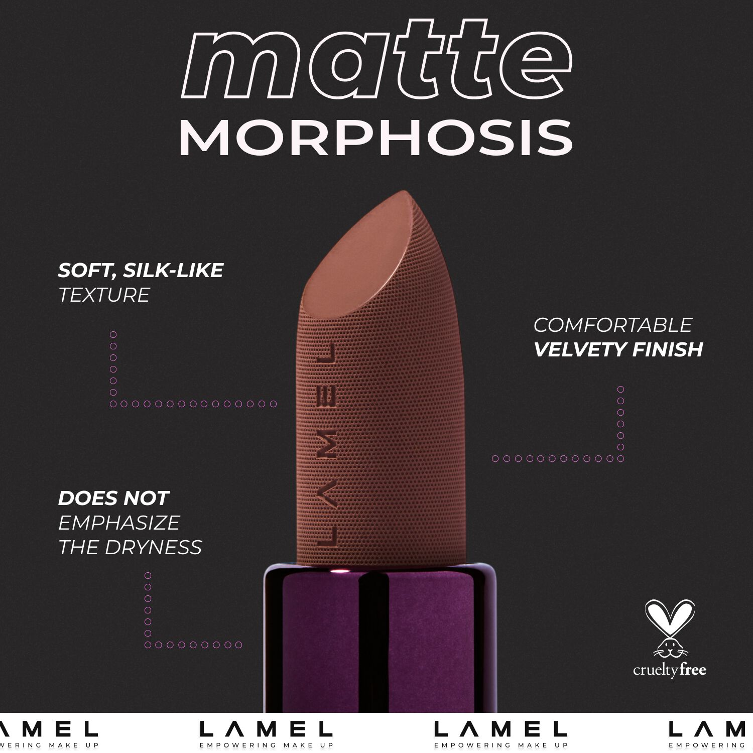 LAMEL Powder Matte Lipstick MATTEmorphosis Desert Nude| Sally Beauty