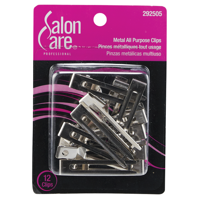 Salon Care All Purpose Metal Clips | Hair Clips