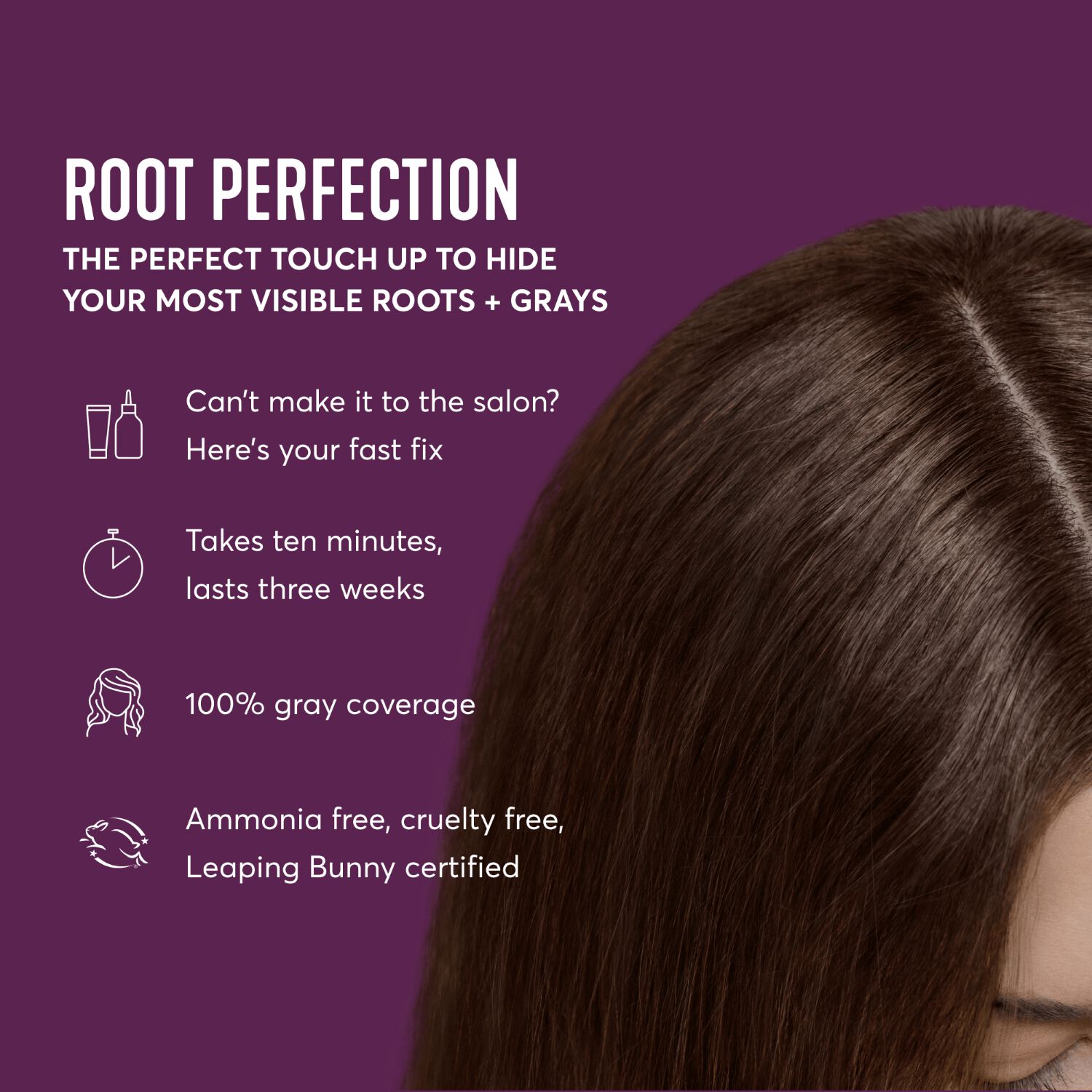 Root Perfection Root Touch Up Permanent Hair Color Kit 6N Savoca Medium Brown | Sally Beauty