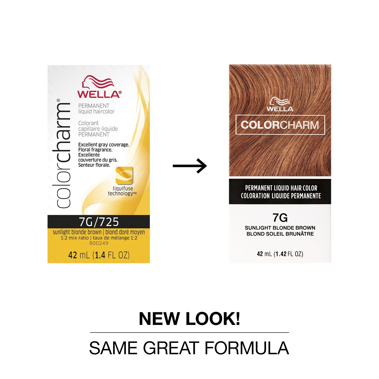 7G Sunlight Blonde Brown colorcharm Permanent Liquid Hair Color by ...