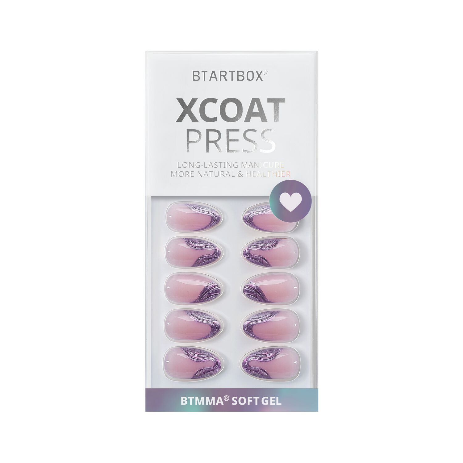 BTArtbox XCOATPRESS Press On Nails Short Oval - Mermaid Tail | Sally Beauty