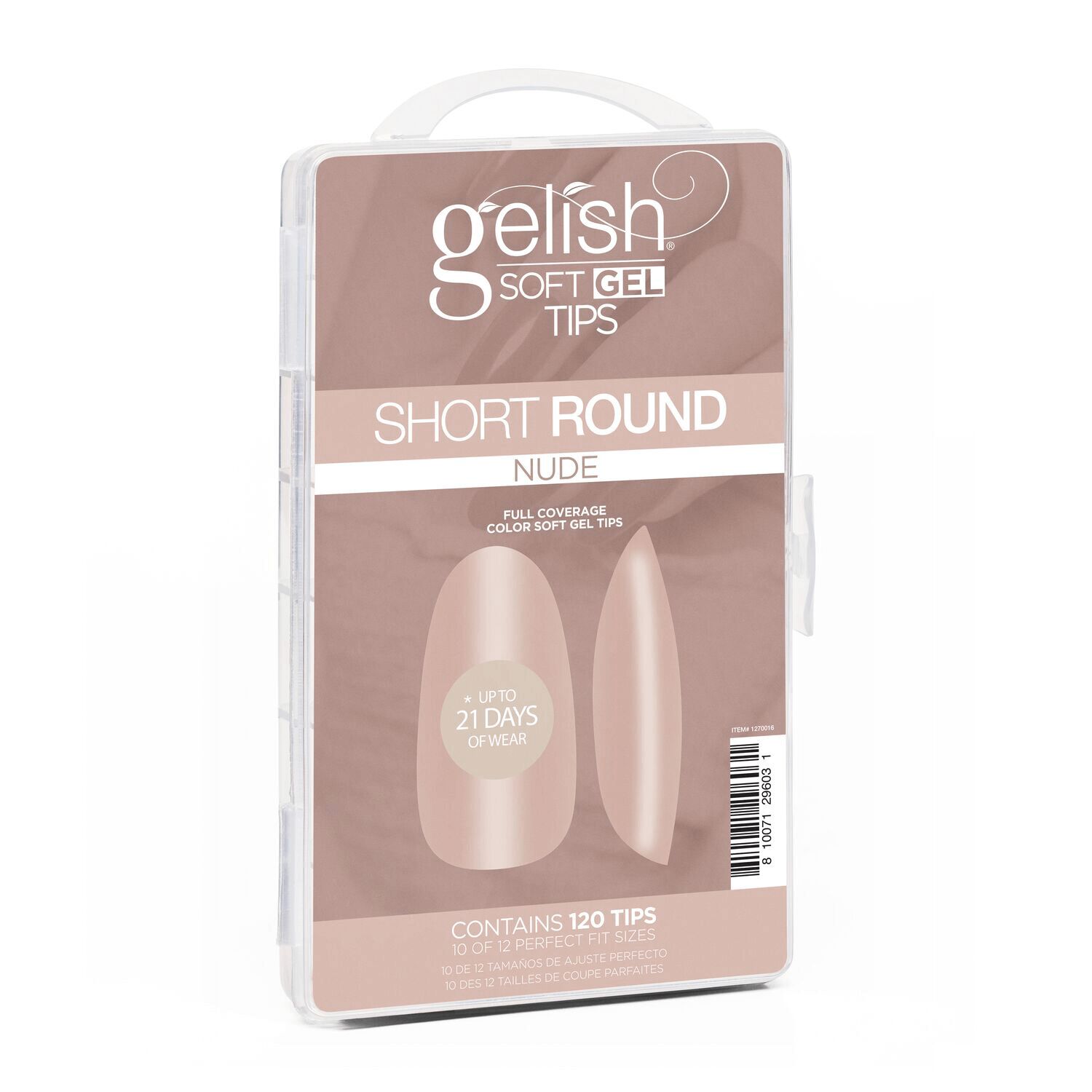 Gelish Soft Gel Tips 120 CT Short Round | Full Coverage | Sally Beauty