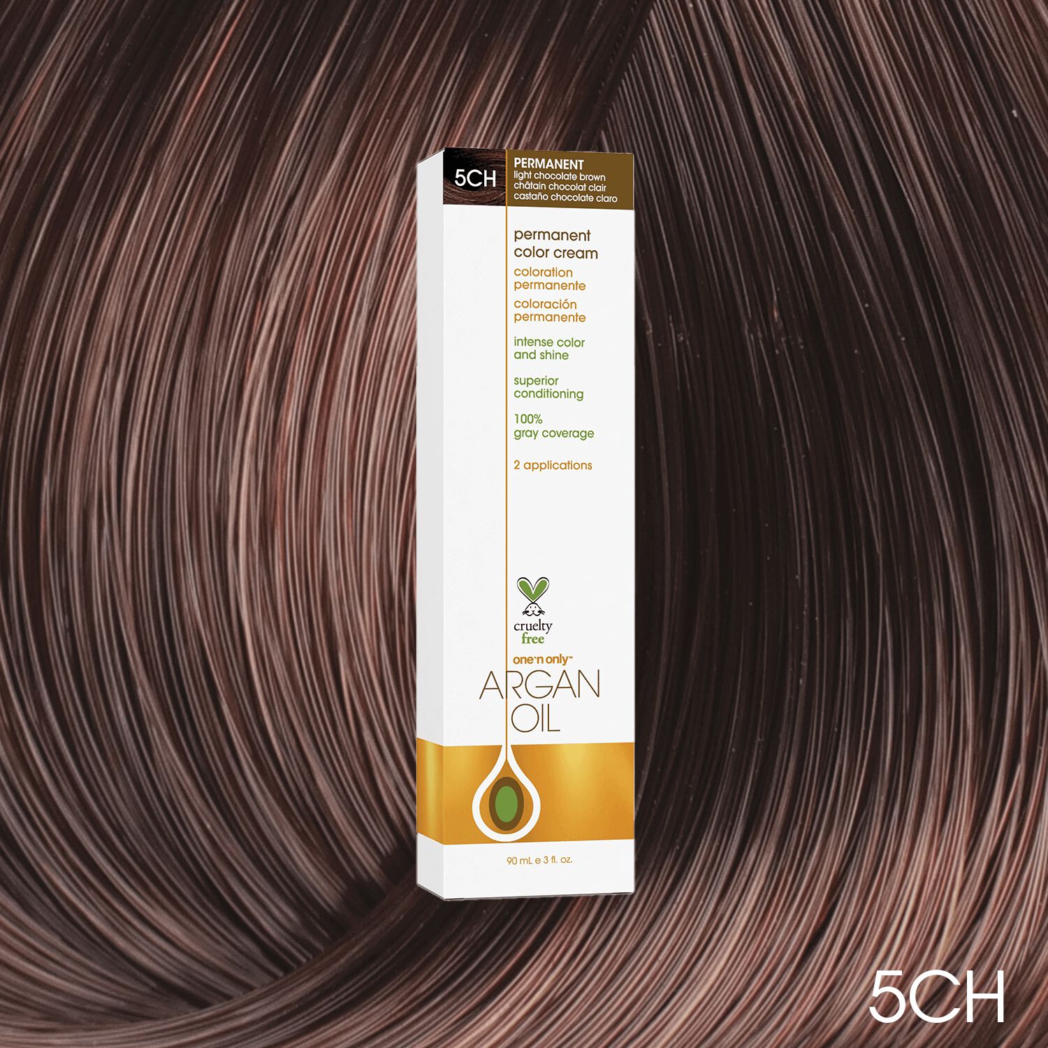 One N Only Argan Oil Permanent Color Cream 5ch Light Chocolate Brown Permanent Hair Color