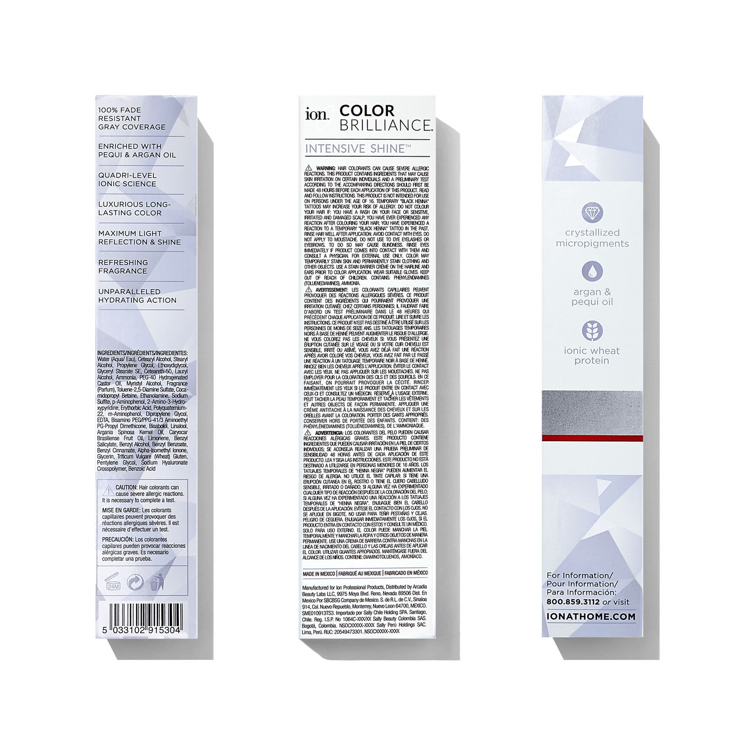 Ion 5R Light Red Brown Permanent Creme Hair Color by Color Brilliance ...